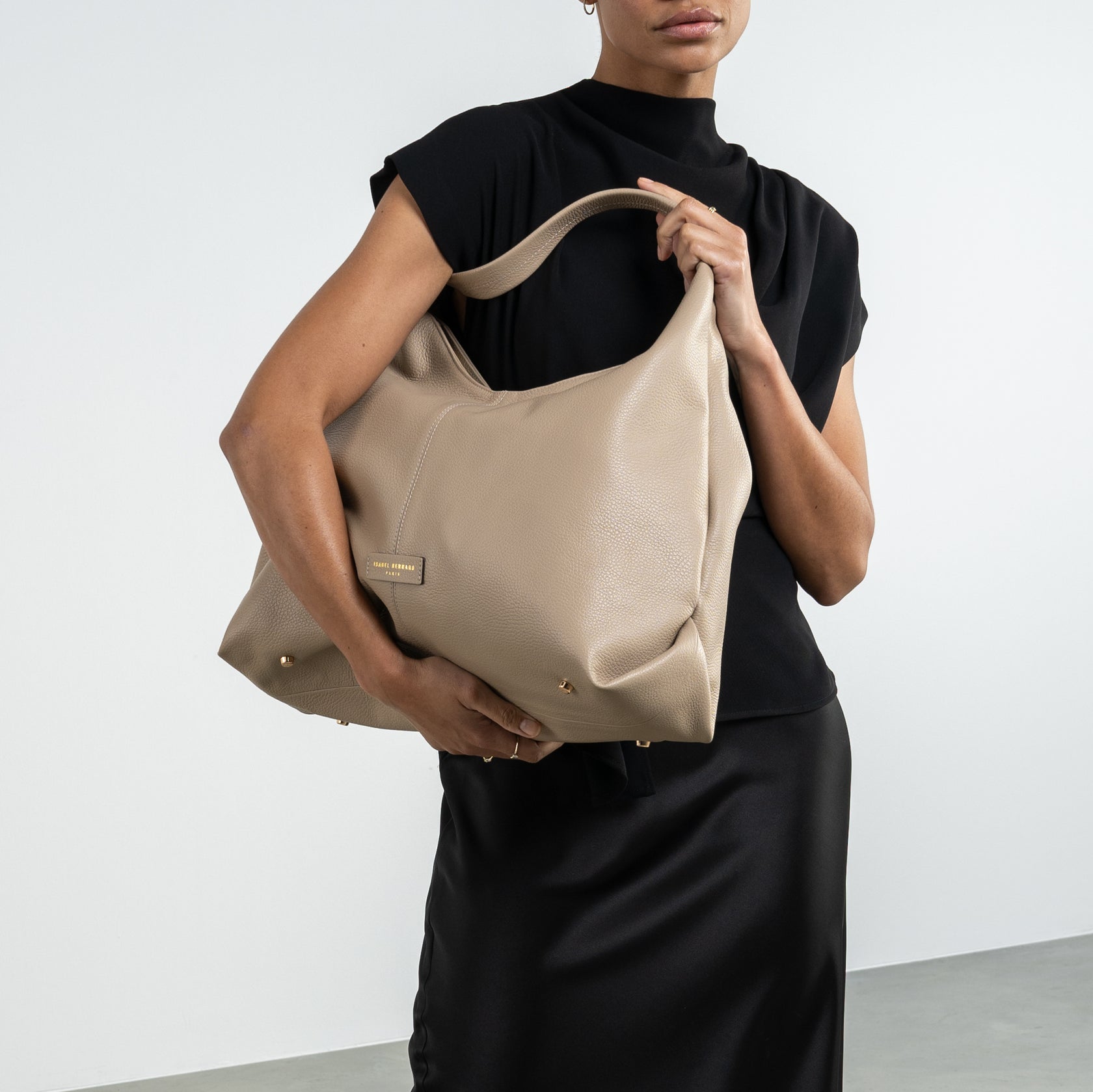 Isabel Bernard Grace Taupe Genuine calfskin leather Bags